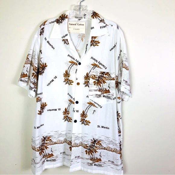Natural Cotton | Tops | St Martin Natural Cotton Button Down Shirt ...